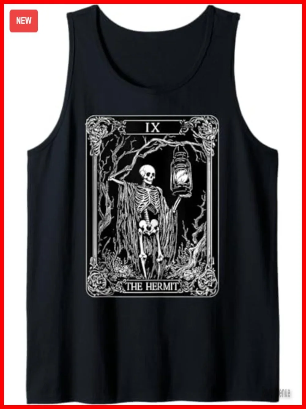 Tops | The Hermit Tarot Card Gothic Halloween Skeleton Tank Top | Poshmark